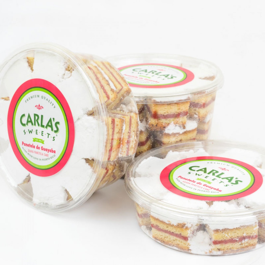 Panetela with Guava in a Plastic Tub